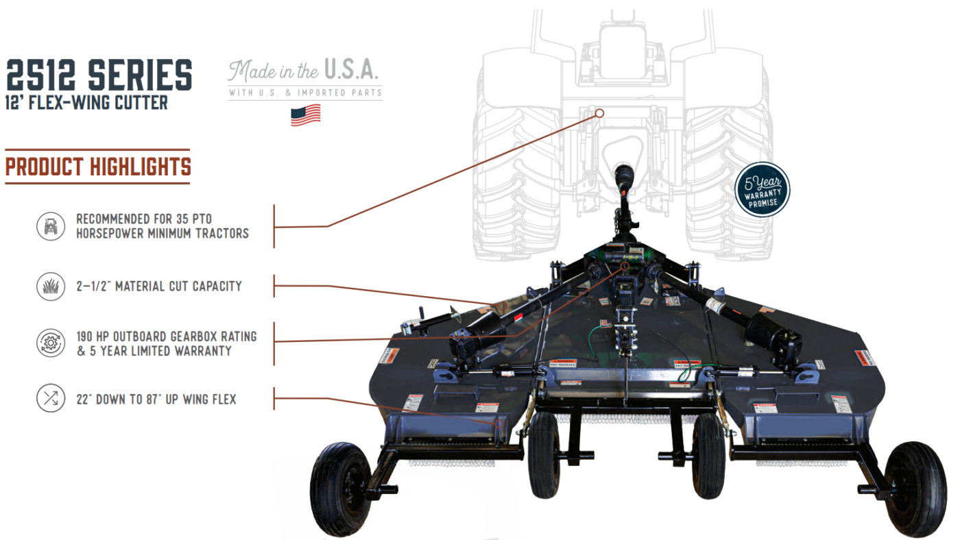 BR2512R - Beaver Valley Supply - Brush Chief 2512 12' Cutter | Red ...