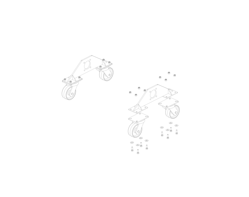 WFA456 - Beaver Valley Supply - Westfield Steel Caster Wheel Kit | For ...