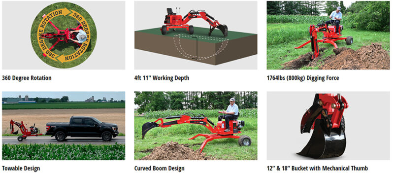 MKBT810 - Beaver Valley Supply - MK Martin Trailer Backhoe | 13.5HP ...